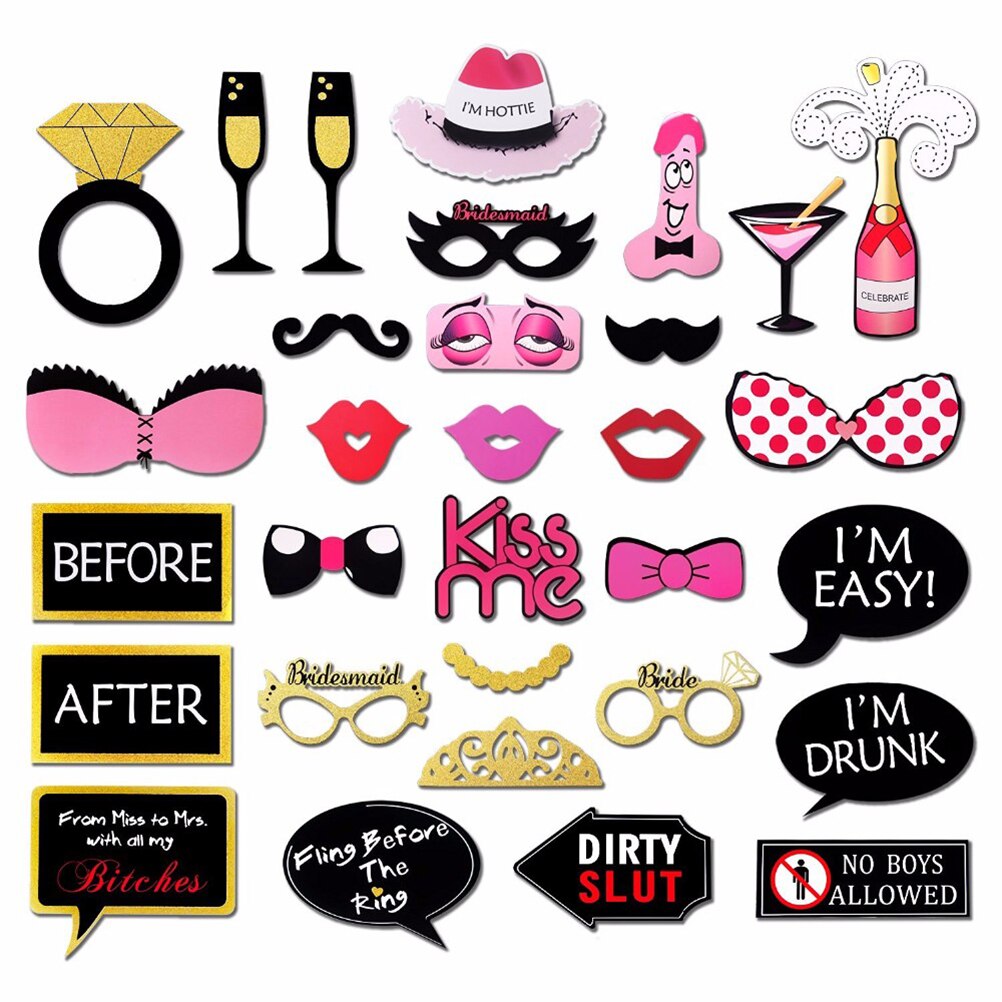 31pcs/lot Party Photo Booth Props Girls Night Out ... – Grandado