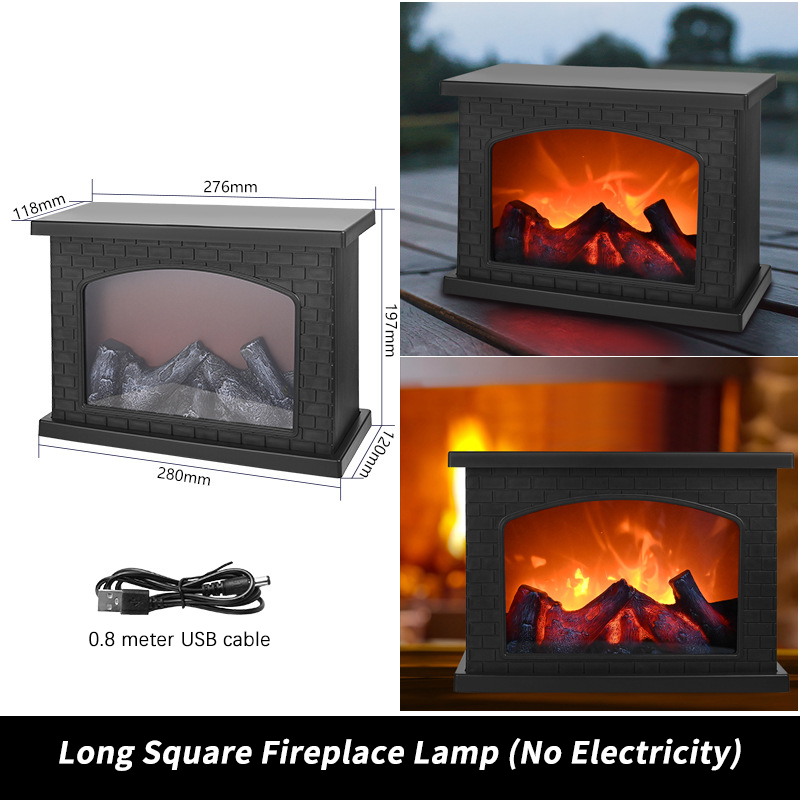 LED Flame Lantern Lamp Simulation Flame Fireplace ... – Grandado