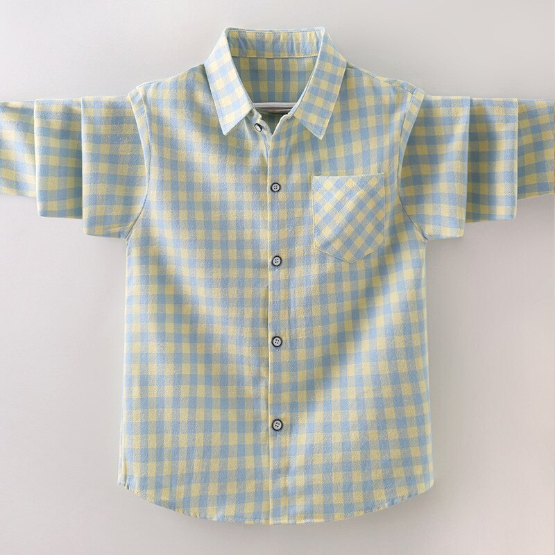 Chemise classique à manches longues pour garçons, ... – Grandado