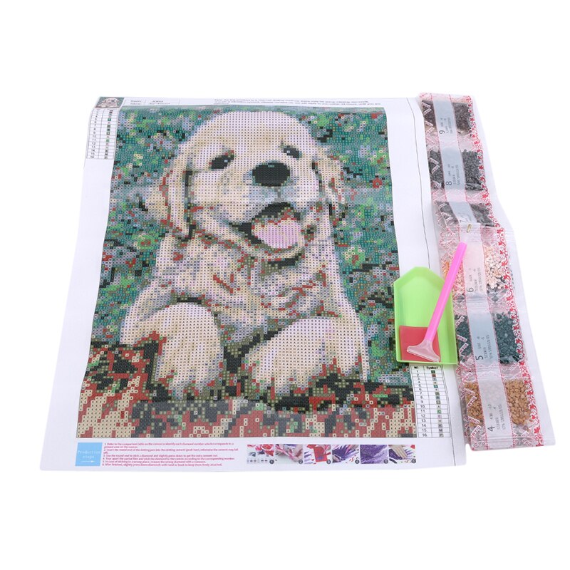 5D DIY Diamond Embroidery Cute Yellow Dog And Flow... – Grandado
