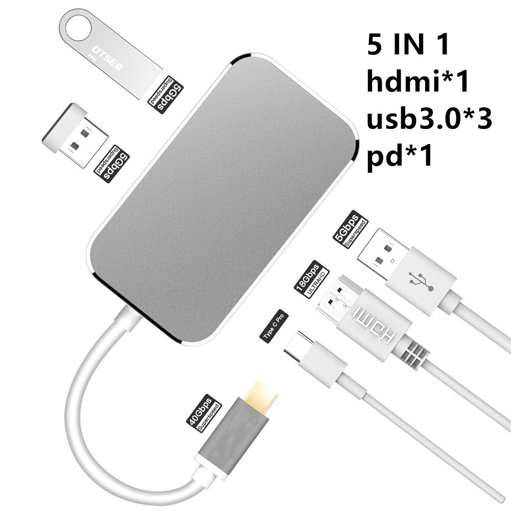 Usb 3.1 Type-C Hub Naar Hd Adapter 4K Thunderbolt ... – Grandado
