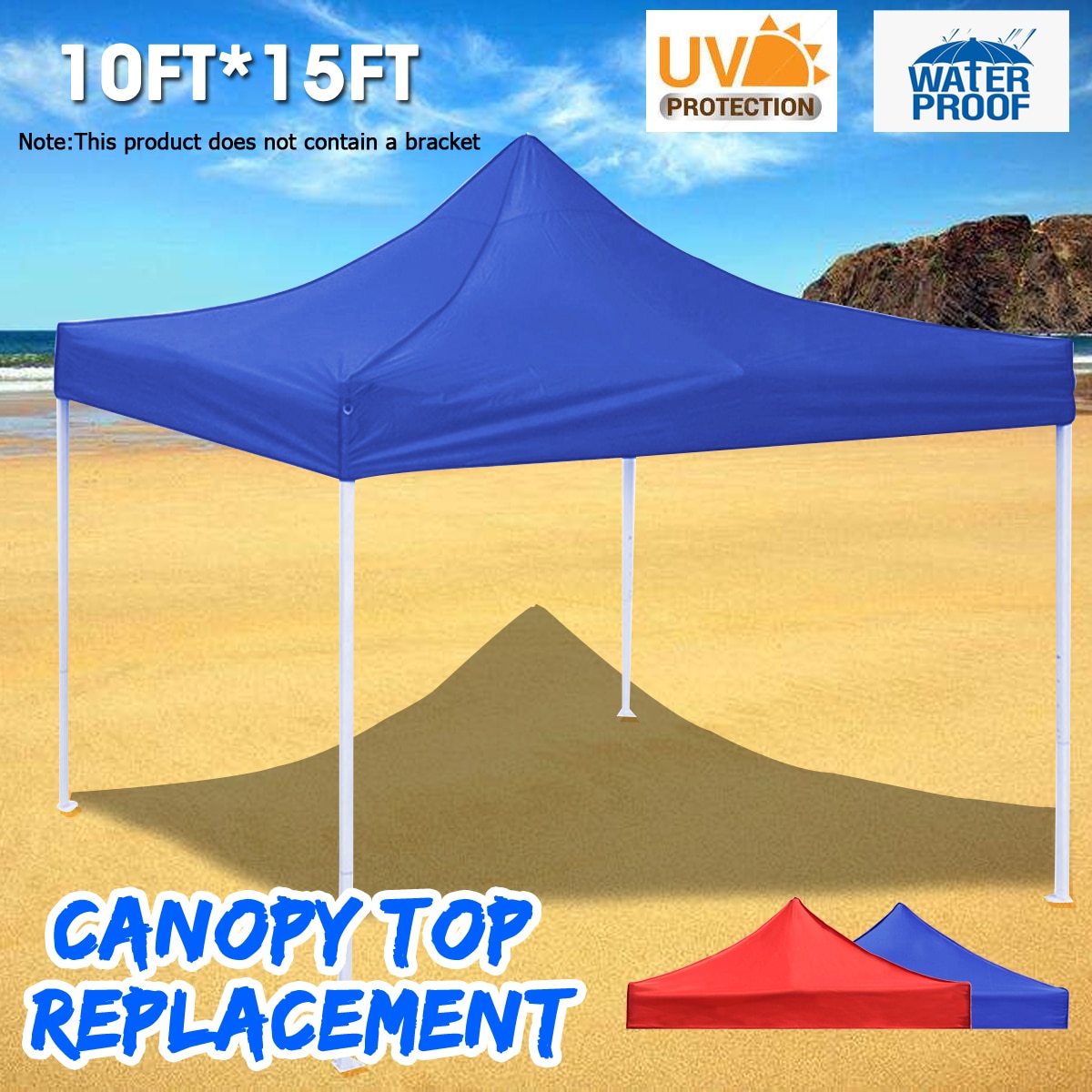 10*10ft/10*15ft Red/Blue Canopy Top Replacement Si... – Vicedeal