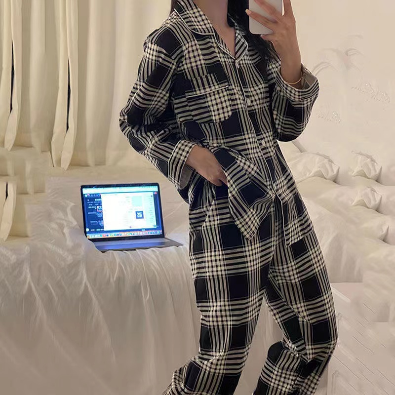 Caiyier Vrouwen Pyjama Pak Winter Lange Mouw Losse... – Grandado