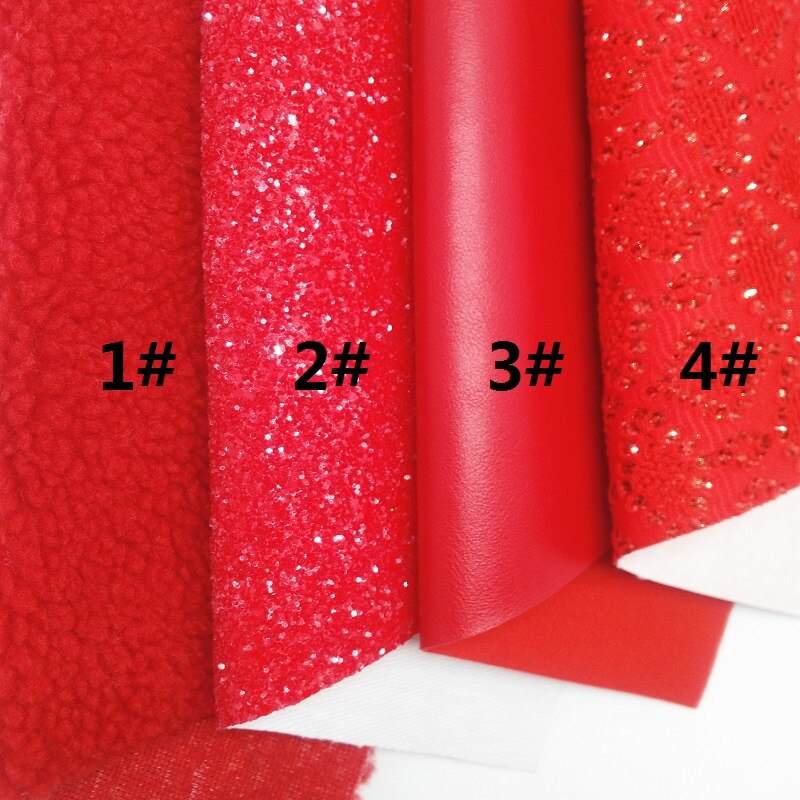 RED Glitter Fabirc, Faux Leather Fabric, Immitatio... – Grandado