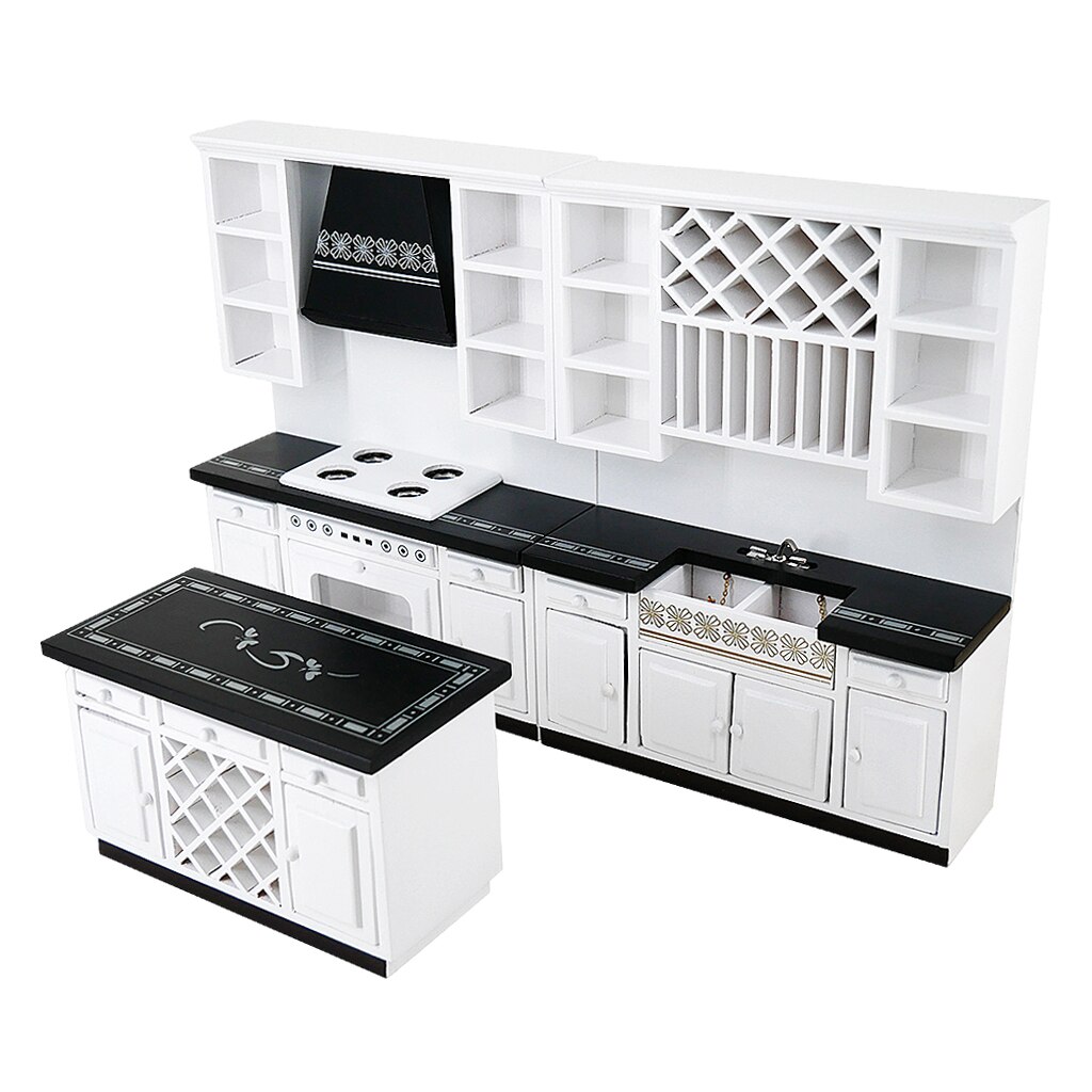 1:12 Schaal Poppenhuis Miniatuur Keuken Kasten Set... – Vicedeal