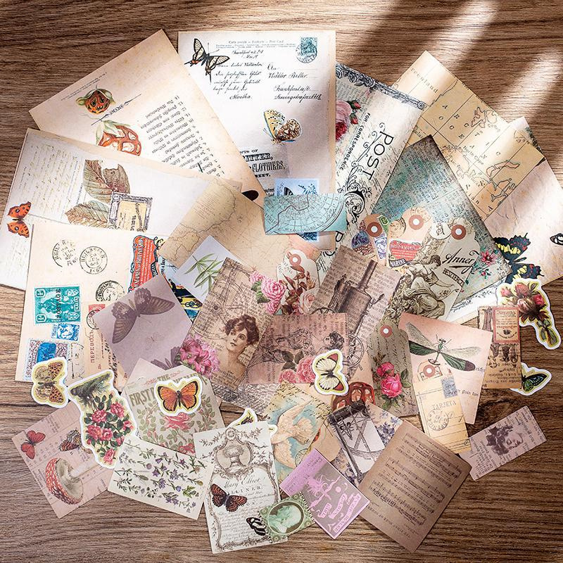 8Pcs/Lot Meal Fruit Farm Retro Material Papers DIY... – Grandado
