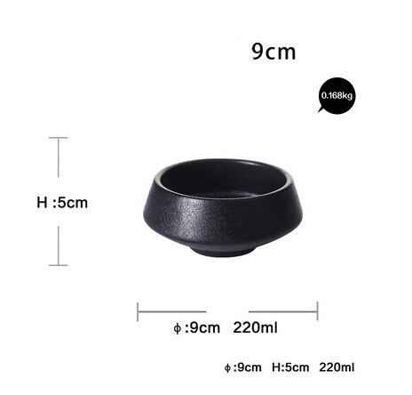 KINGLANG Ceramic Black Color Matte Finishing Bowl ... – Grandado