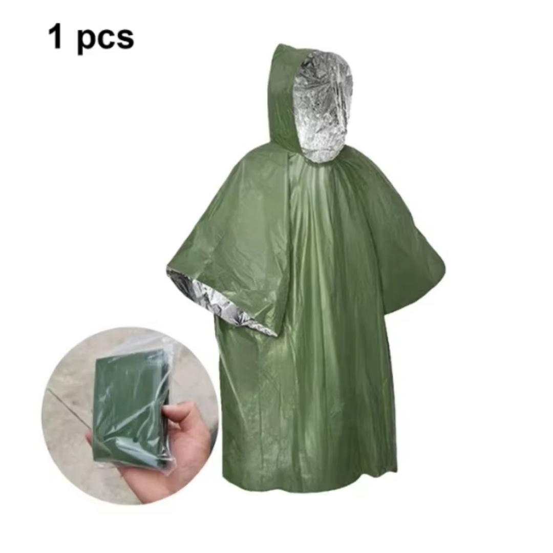 Emergency Survival Rain Poncho Thermal Survival Sp... – Grandado