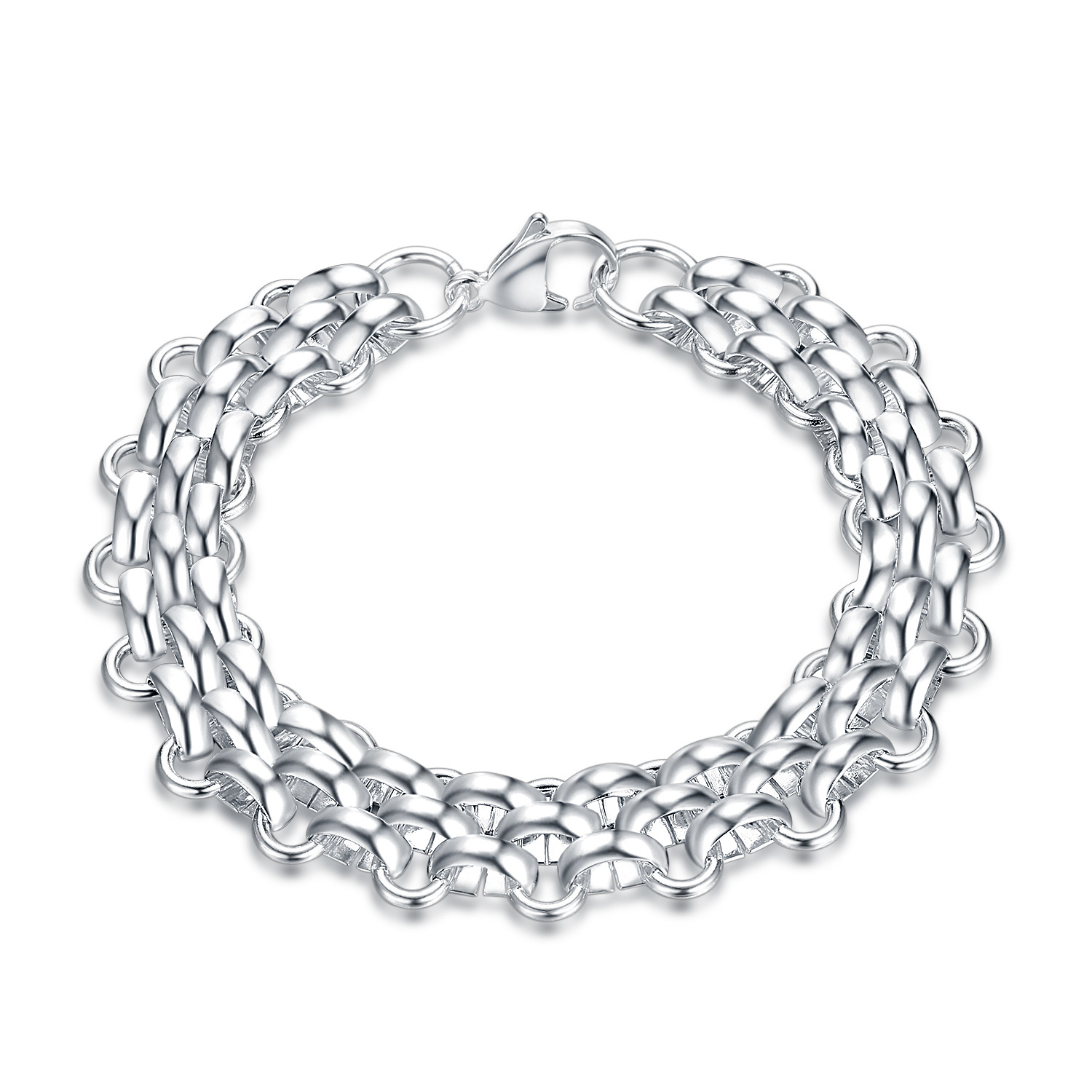 Style Bracelets Interlocking Polycyclic Titanium S... – Grandado
