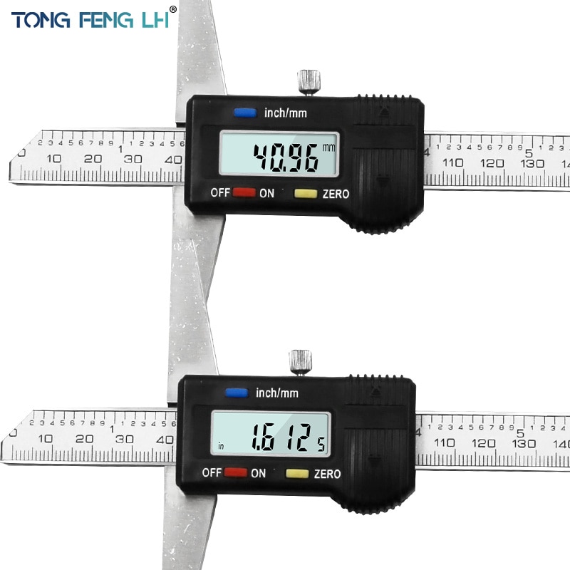 0-150mm 6" Metric Imperial Digital Depth Vern... – Grandado
