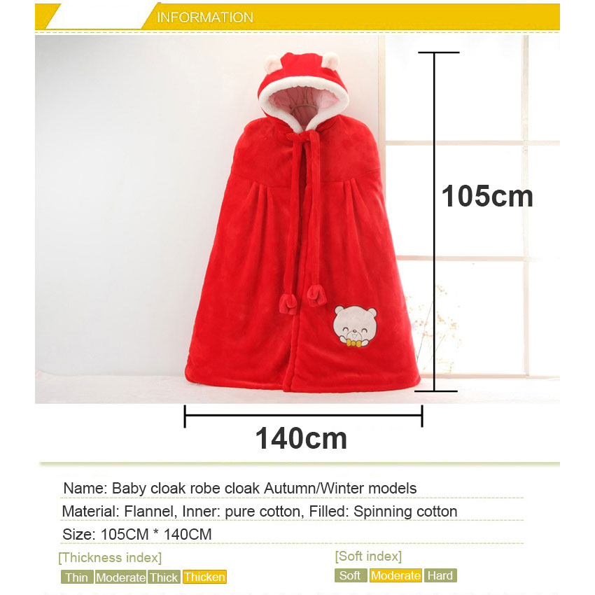 0-5 years Baby Cloak Soft Autumn Winter Robe Cloak... – Vicedeal