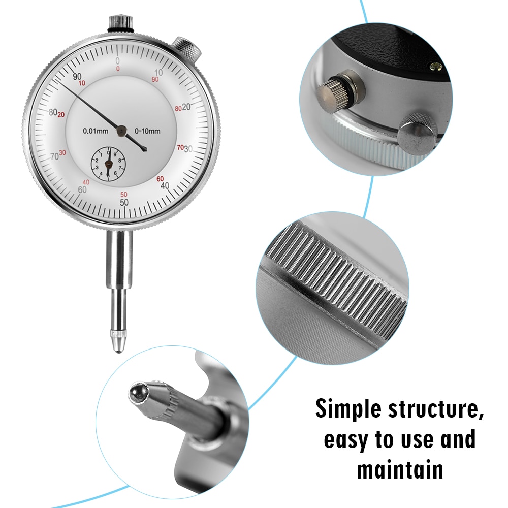 Dial Indicator 0-10mm 0.01mm Accuracy Measurement ... – Grandado