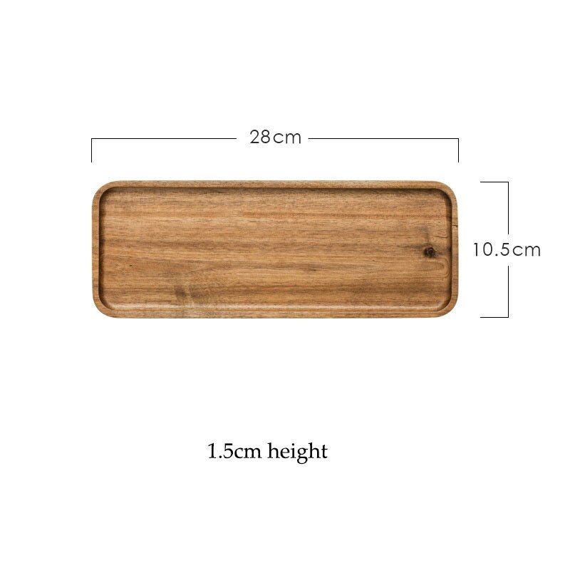Natural Life Minimalist Handmade Wood Plate Rectan... – Vicedeal