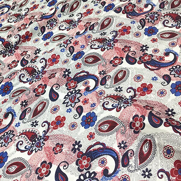 Paisley and floral jacquard silk and cotton blende... – Vicedeal