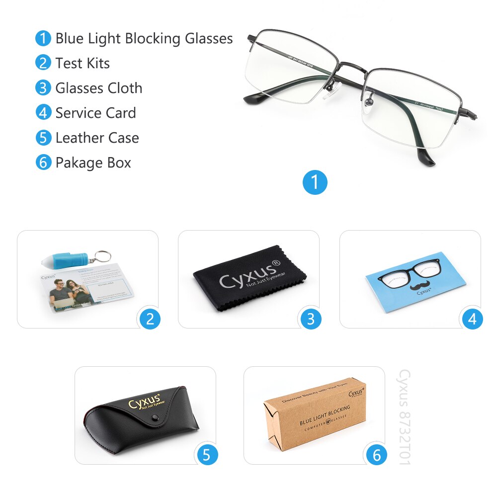 Cyxus Blue Light Blocking Computer Glasses for Men... – Grandado