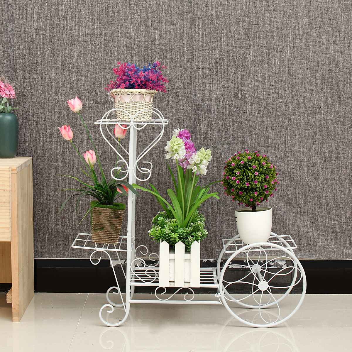 3 Layer Metal Plant Stand Flower Rack Pot Storage ... – Vicedeal