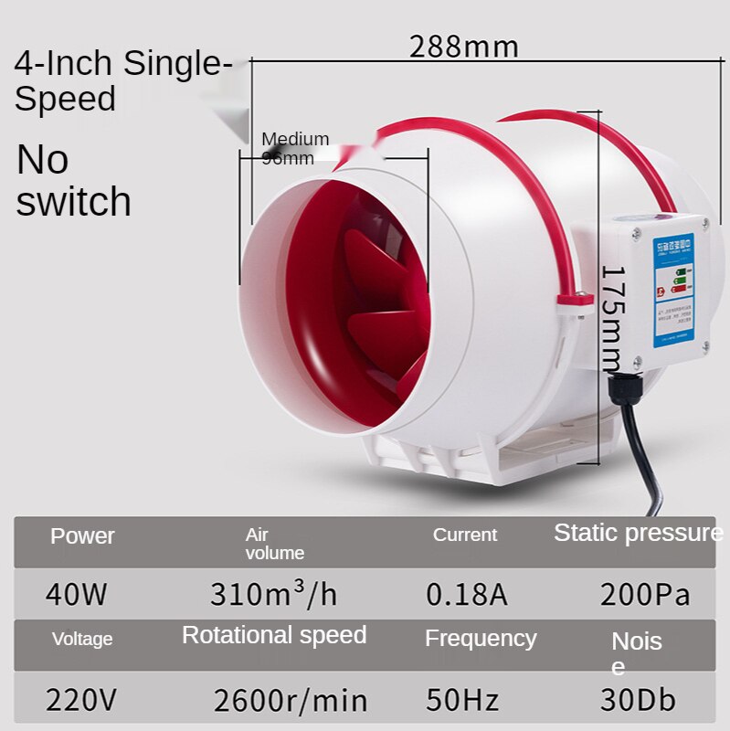 3''4'' Duct Pipe Air Cleaning Fan ... – Grandado