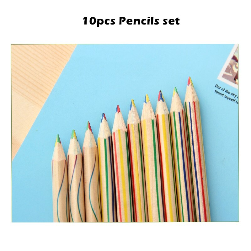 10 pcs/Lot Rainbow color pencil 4 in 1 colored pen... – Vicedeal