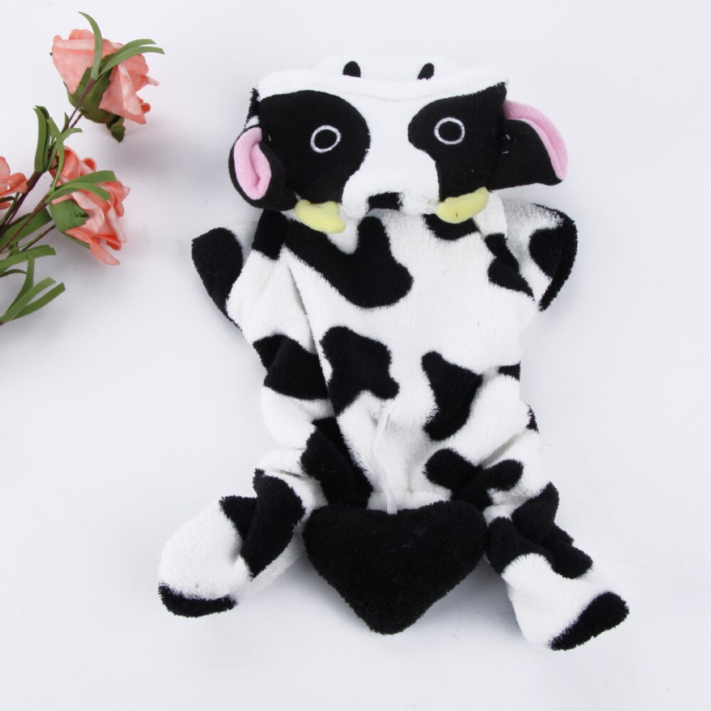 Pet Dog Cat Warm Coat Cow Costume Hoodie Apparel P... – Grandado