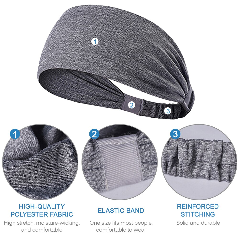 Mannen Vrouwen Sport Hoofdband Non Slip Elastische... – Grandado