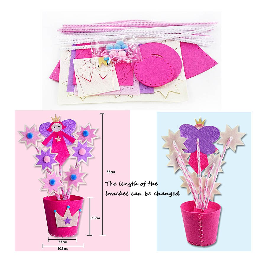 DIY Craft Sewing Kit Toys Handmade DIY Flower Pot ... – Grandado