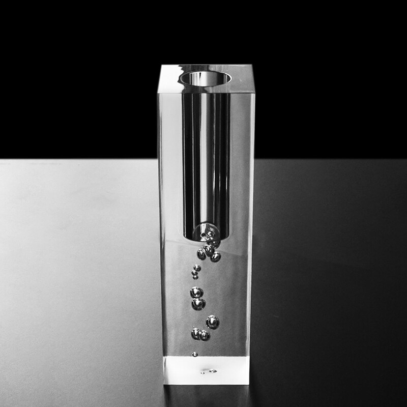 Nordic Acrylic Vase Square Column Glass Bubble Flo... – Grandado