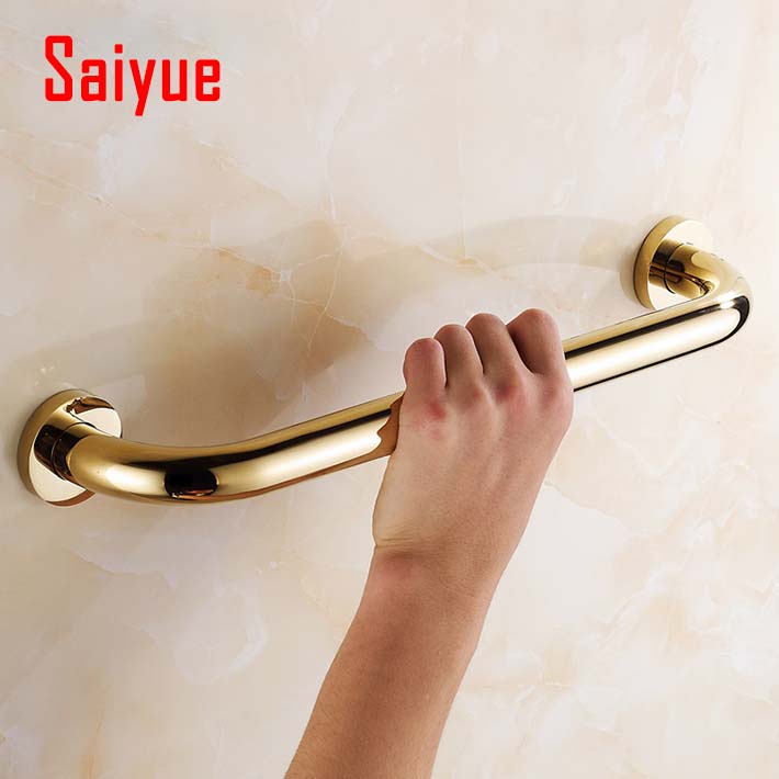 Luxury Brass Bathroom Shower Grab Bar Support Rail... – Grandado