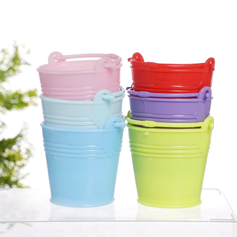 Small Plastic Bucket Tinplate Mini Keg Barrel Outd... – Grandado