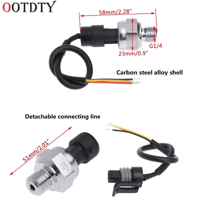 OOTDTY 5V G1/4 1.2 MPa 150PSI Druck Sender Wasser ... – Grandado