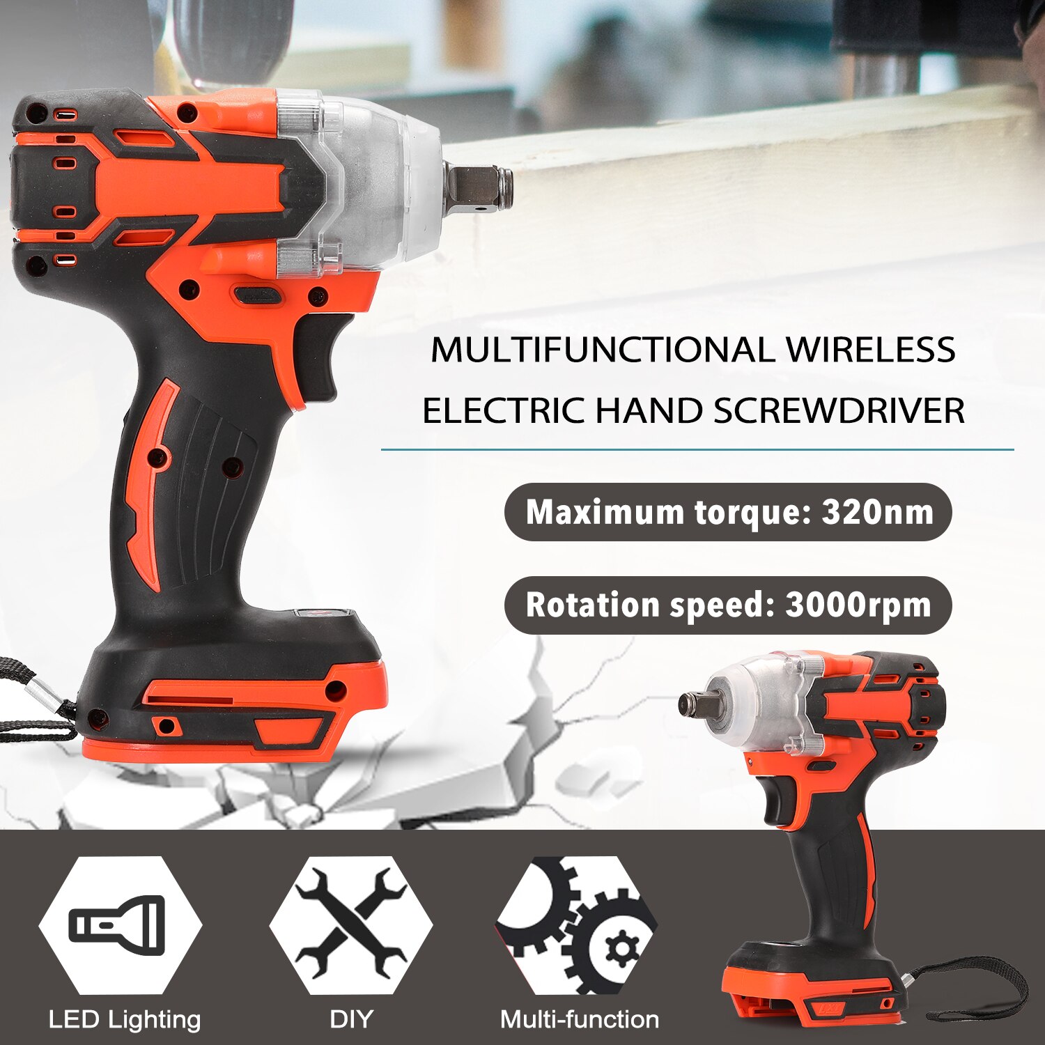 Electric Rechargeable Cordless Brushless Impact Wr... – Grandado