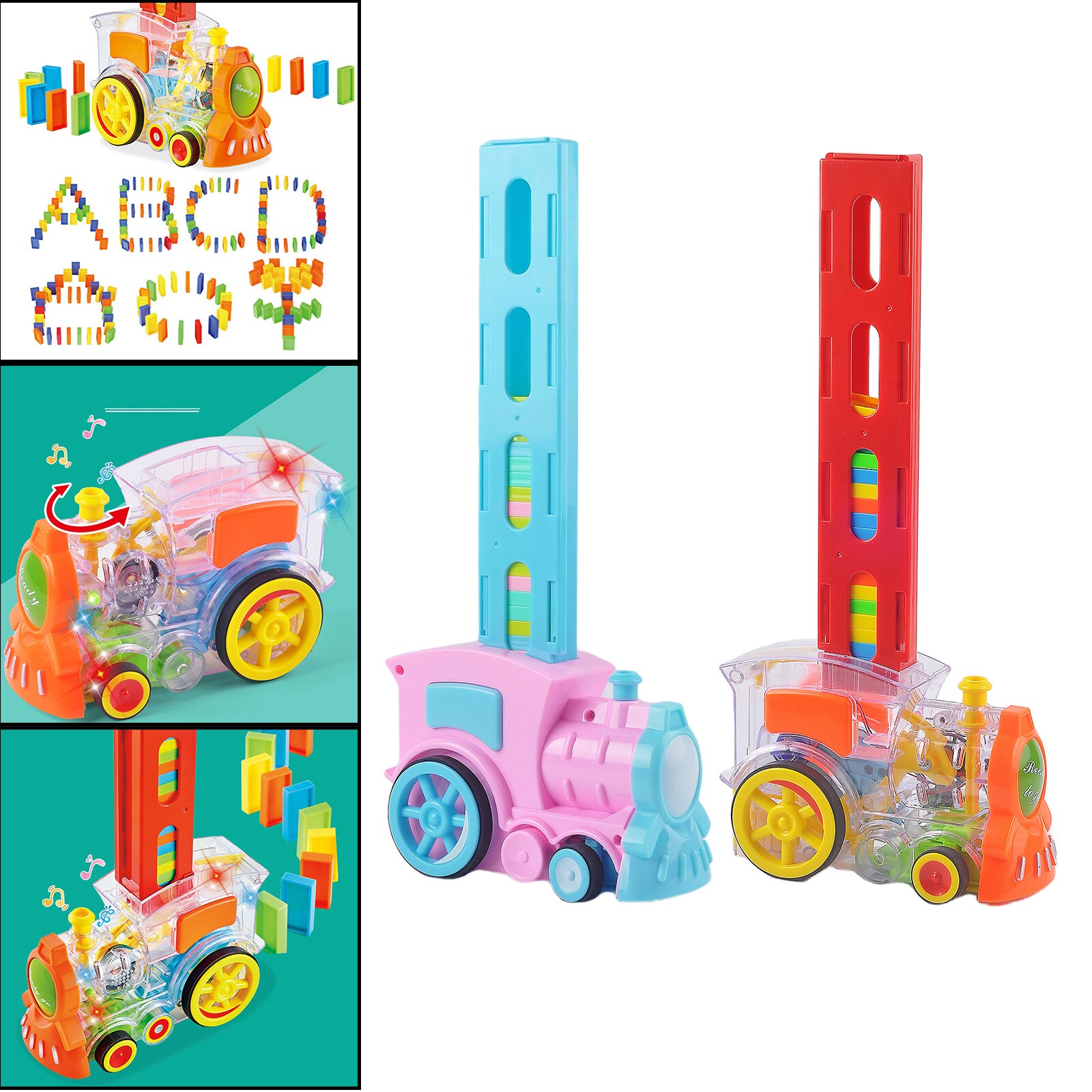 Domino Train Set, Domino Blocks, Domino Electric T... – Grandado