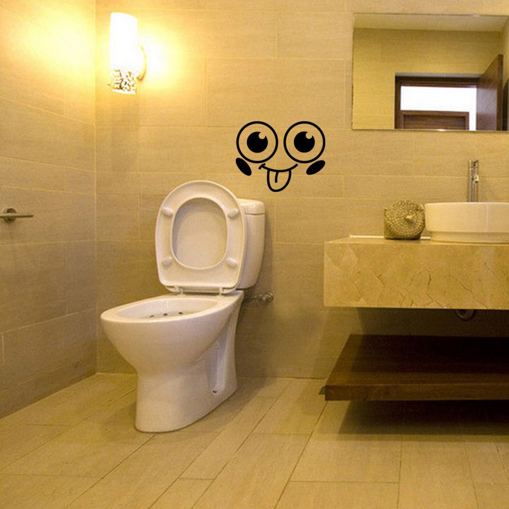 Removable PVC Wall Sticker Big Eyes Smile Face Dec... – Grandado