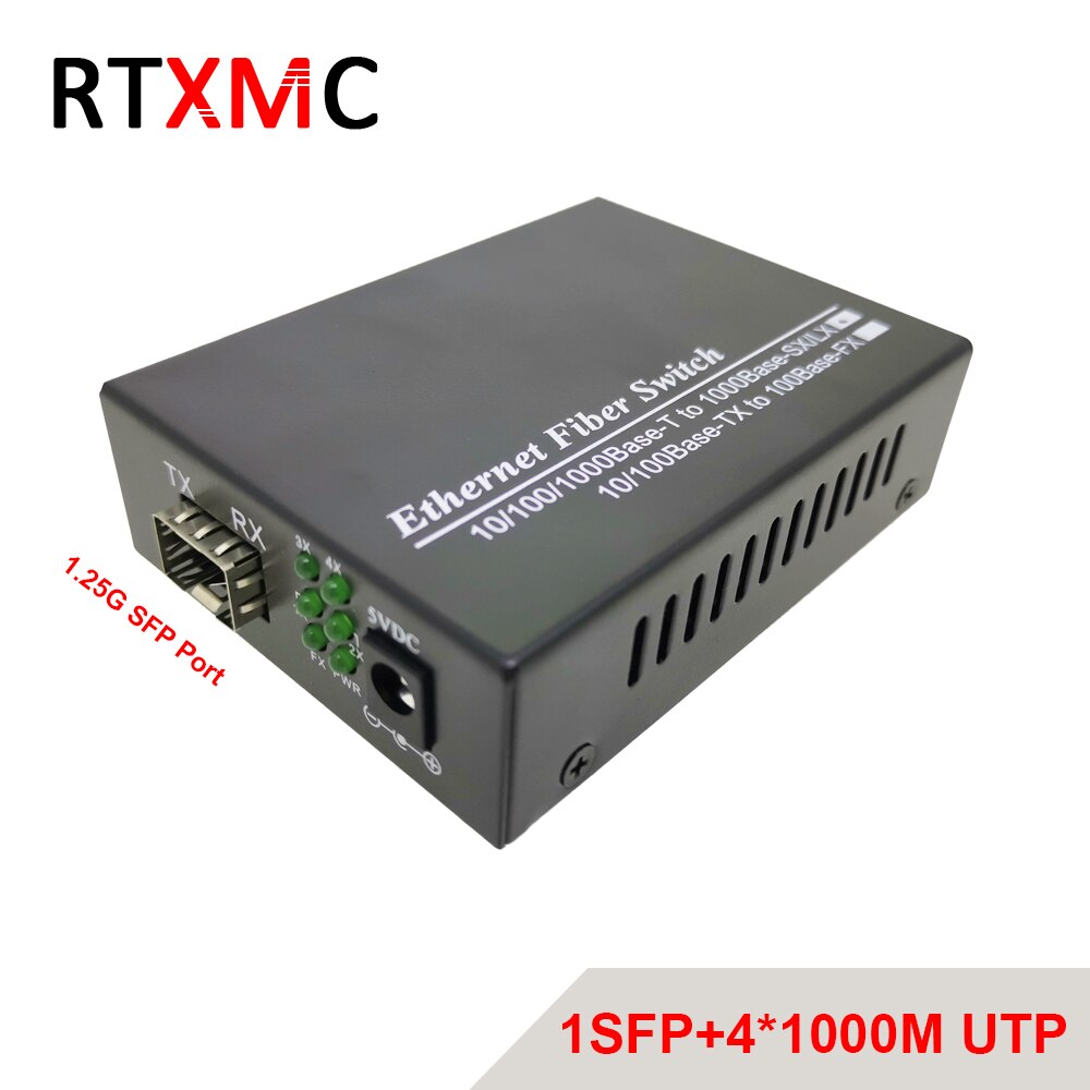 1SFP4UTP Fiber Media RJ45 Gigabit Media Converter ... – Vicedeal