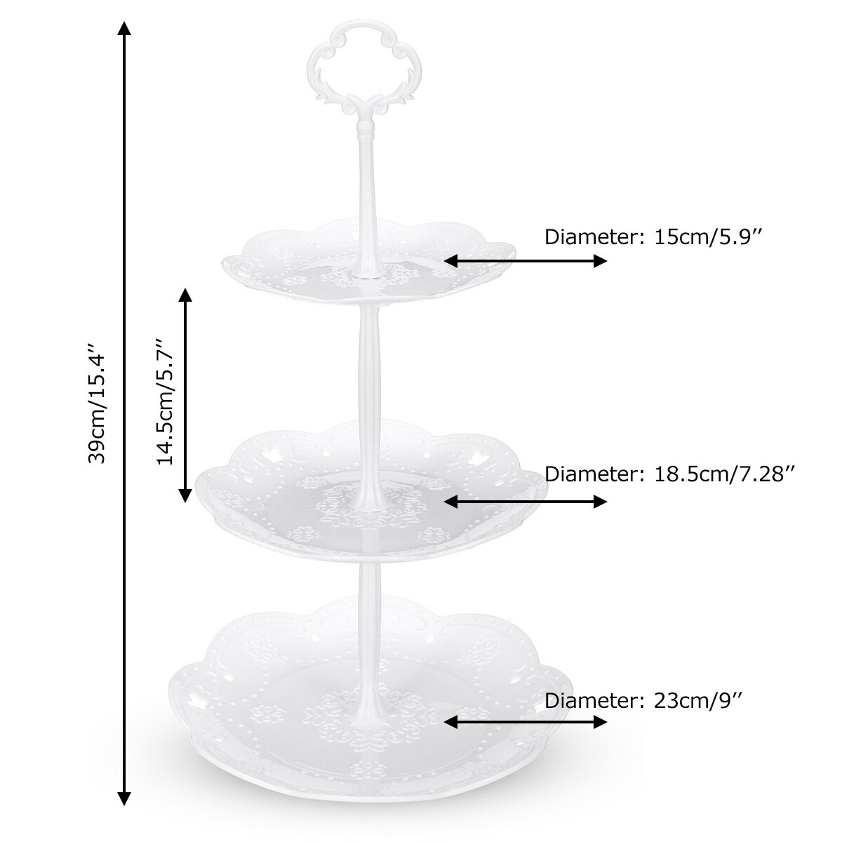 3 Tier Cake Stand Afternoon Tea Wedding Plates Par... – Grandado