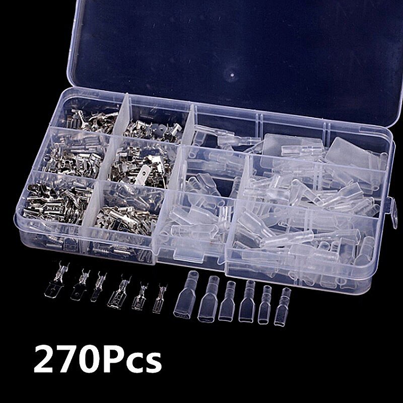 270pcs Female Male Cable Lugs Electric Wire Flat I... – Grandado