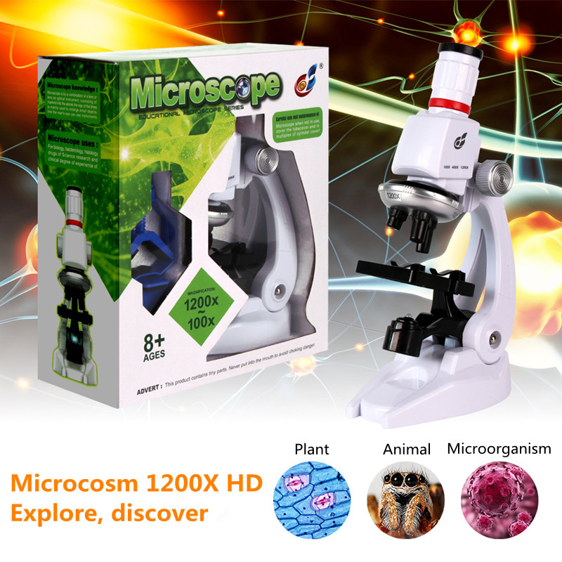 100X-400X-1200X Microscope Kit Laboratory Biologic... – Grandado