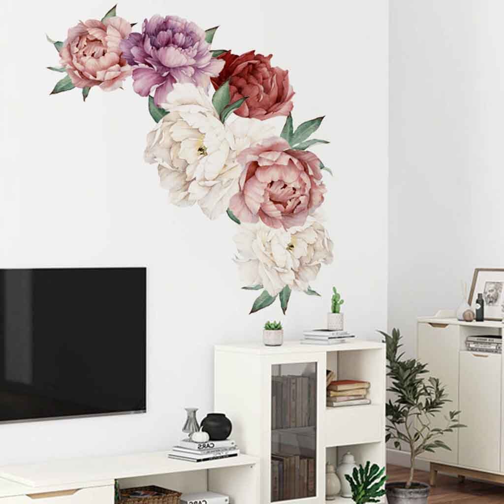 1PCS 3D Chinese Style Peony Wall Sticker Rose Flow... – Vicedeal