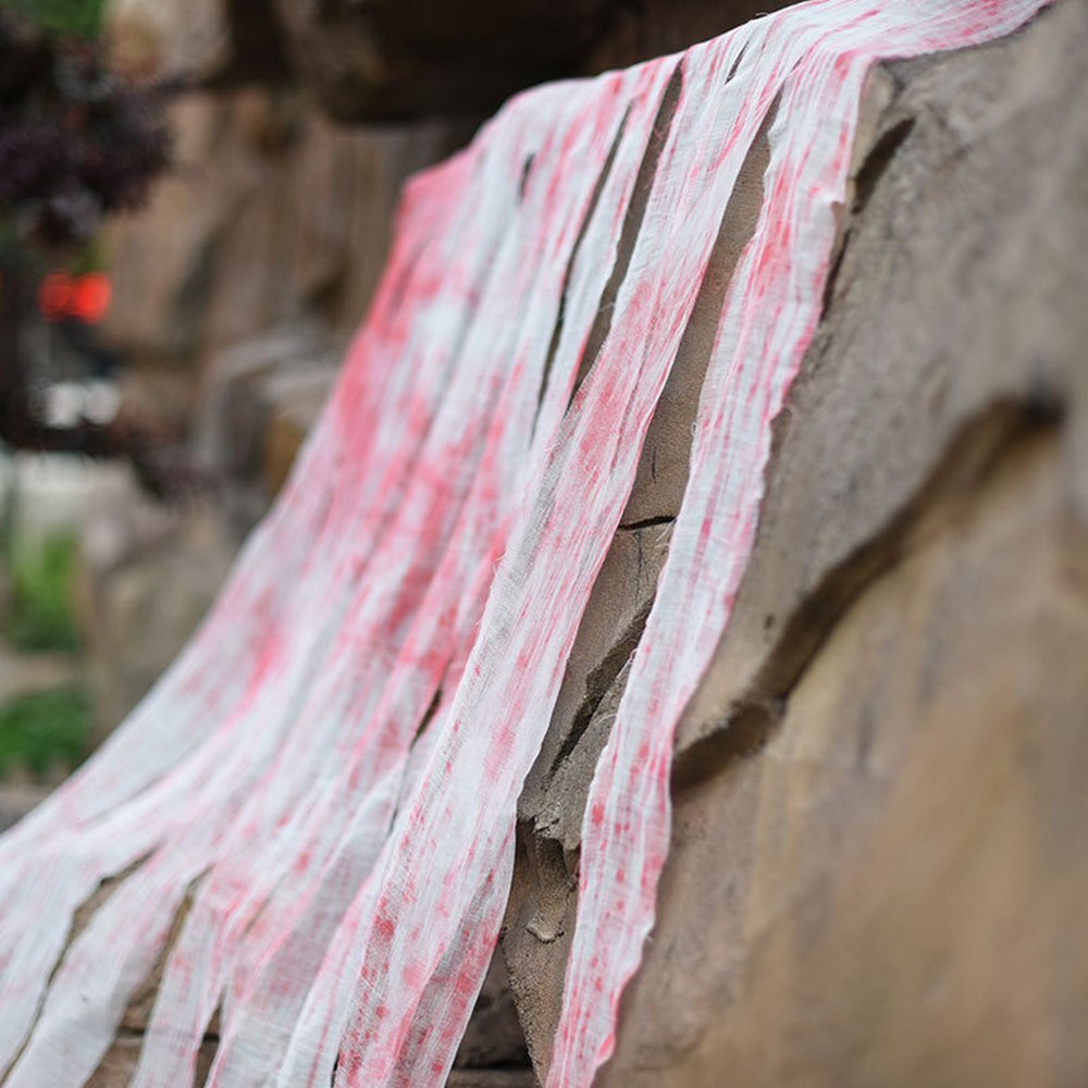 Halloween Bloodstained Door Curtain Horror Wall Ha... – Grandado