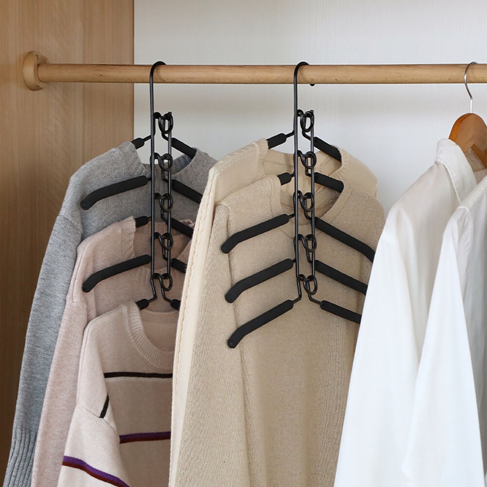 5 In 1 Multi-Layer Clothes Hangers Space-Saving Mu... – Vicedeal