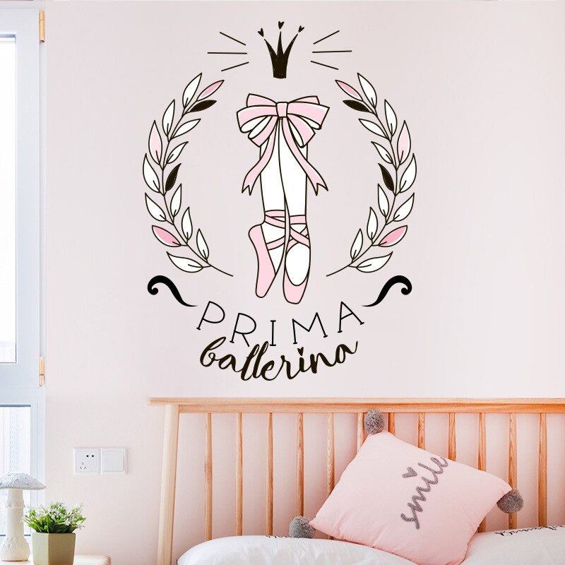 Cartoon Girl Ballet dance Wall Sticker for kids Gi... – Grandado