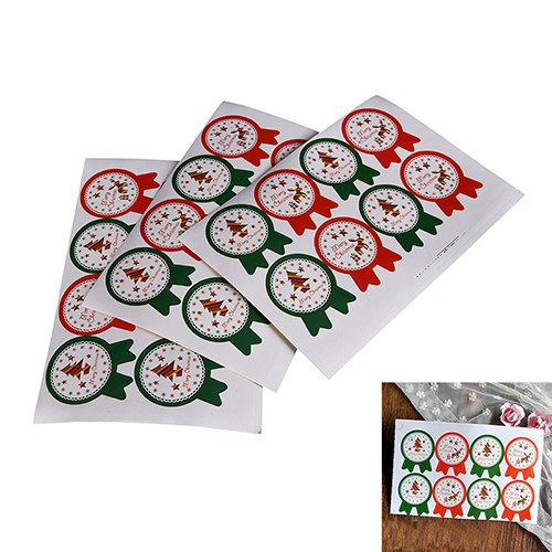 24 pcs 3.5cm*4cm Merry Christmas Kraft Sticker Coo... – Grandado