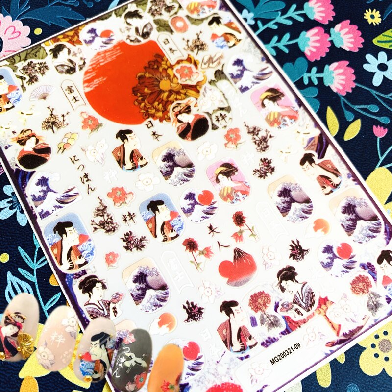 MG series Japanese woman 3d nail art sticker nail ... – Vicedeal