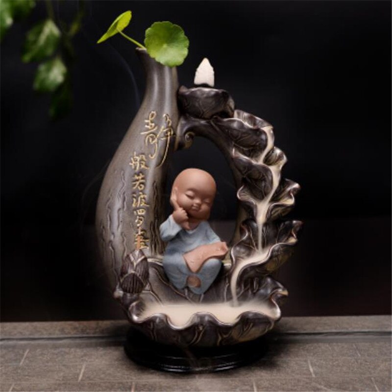 Big Size Zen Buddha Waterfall Backflow Incense Bur... – Grandado