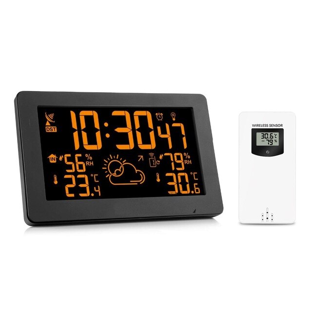 CNIM EU Plug Color Display Wireless Weather Statio... – Grandado