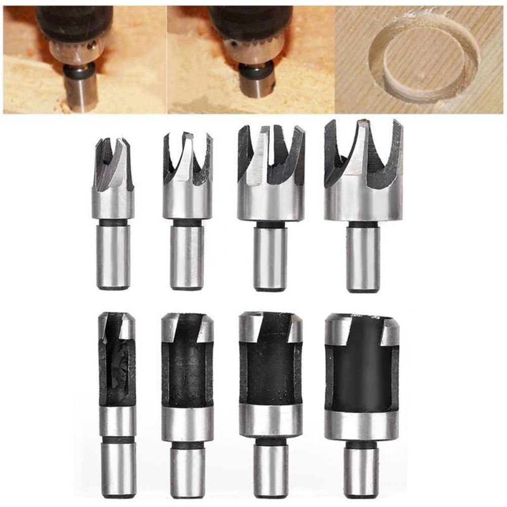 8Pcs 5/8 "1/2" 3/8 "1/4" carbon steel wood plug ho... – Vicedeal