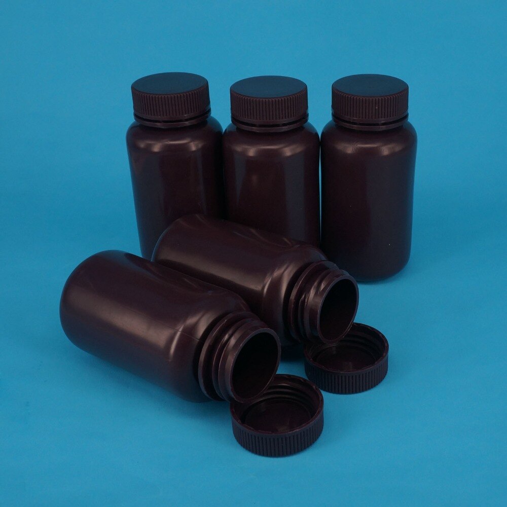 Lot5 250 Ml Bruin Pp Plastic Cilindrische Chemisch... – Vicedeal