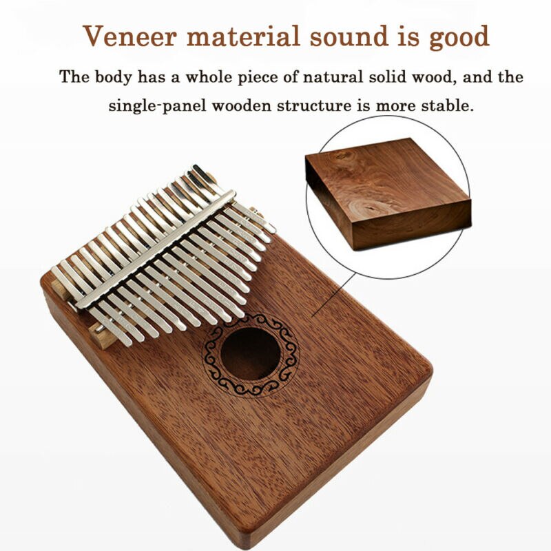 17 Keys Kalimba Thumb Piano High Wood Mahogany Bod... – Grandado