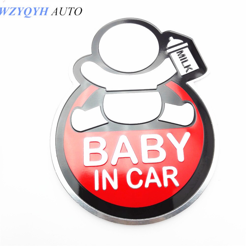 3D aluminum stickers Lovely Baby IN CAR Warning De... – Grandado