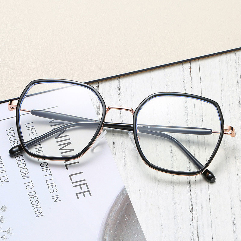 Metal Glasses Frame Full Rim Eye Glasses Unisex An... – Vicedeal