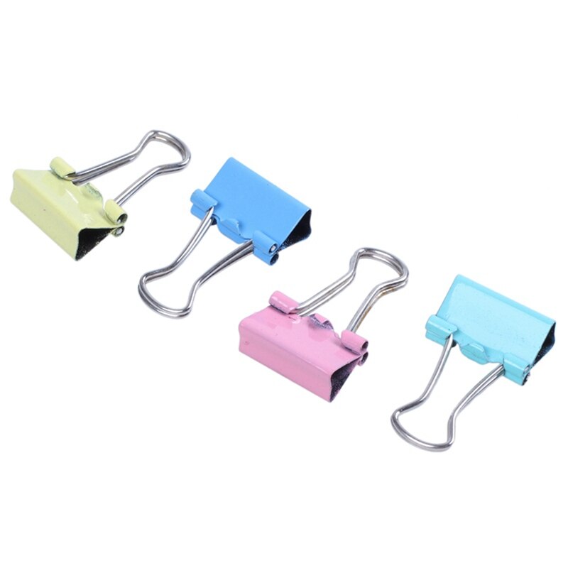 60 Pcs Metal Assorted Color File Paper Binder Clip... – Grandado